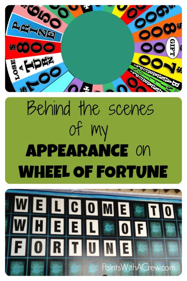 Behind the scenes of my appearance on Wheel of Fortune - Points with a Crew
