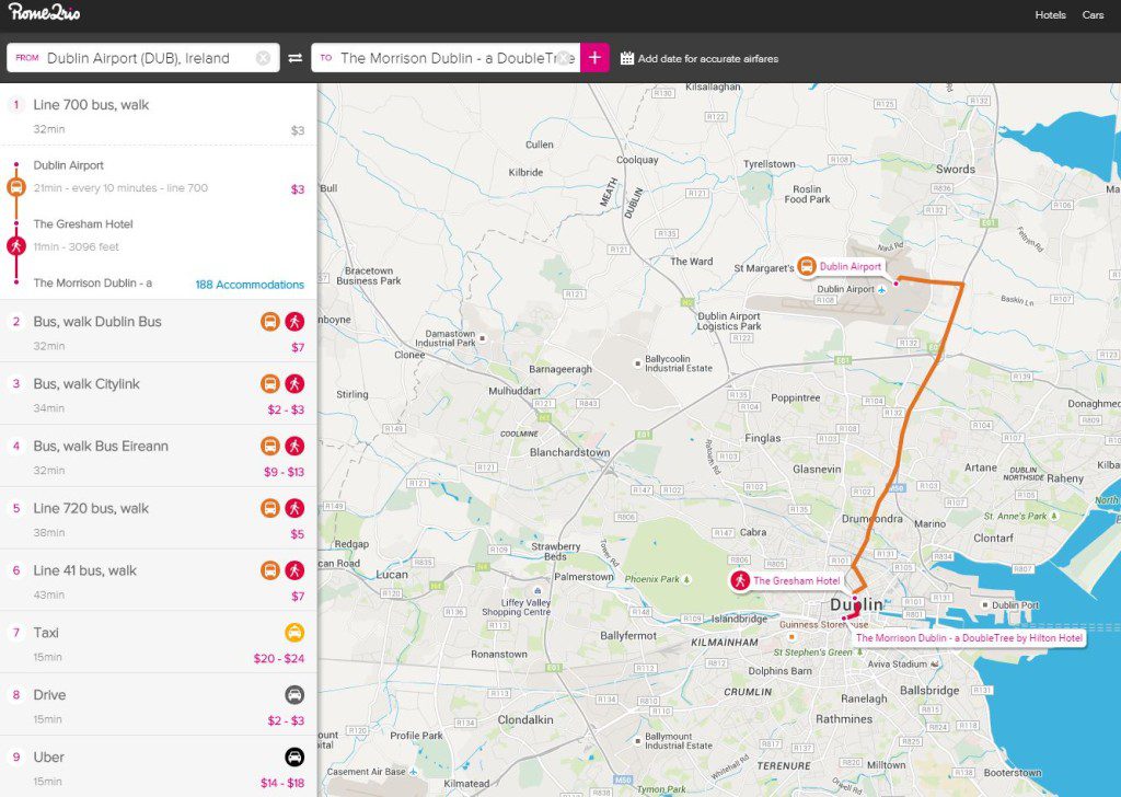 Rome2Rio - it's Google Maps Transit on steroids! - Points with a Crew
