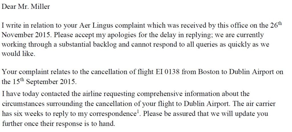 4 (!) months later, I'm still fighting on my EU 261 Aer Lingus claim ...