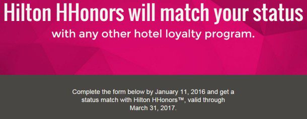 Monday's the last day for a Hilton Diamond status match - Points with a ...