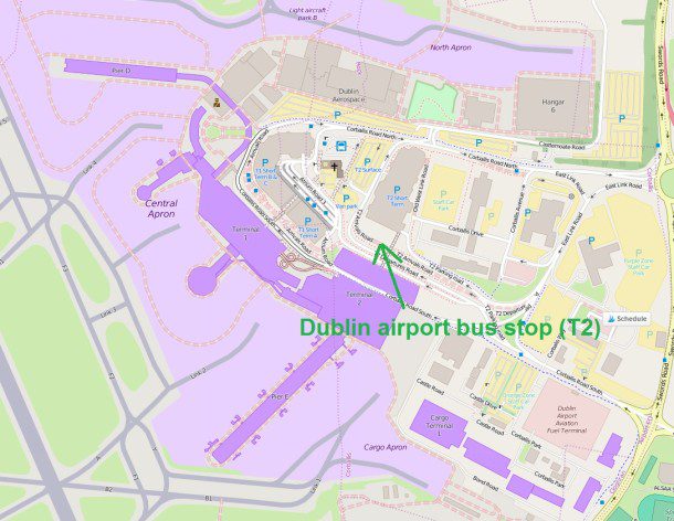 dublin-airport-to-dublin-city-center-airport-map - Points with a Crew