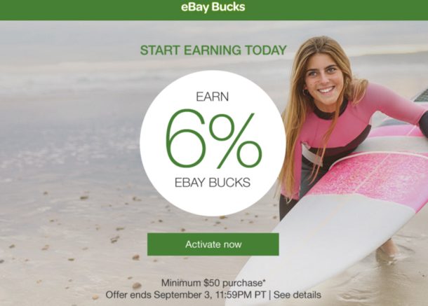 6% Ebay Bucks + gift cards to buy (and resell?) - Points with a Crew