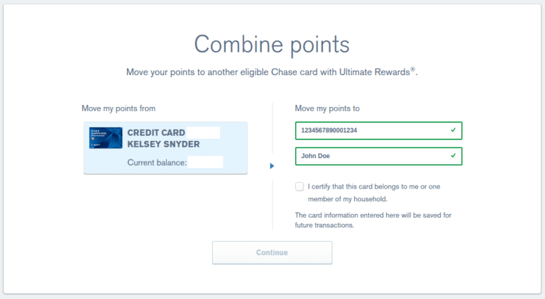 How to combine Chase points from multiple accounts - Points with a Crew