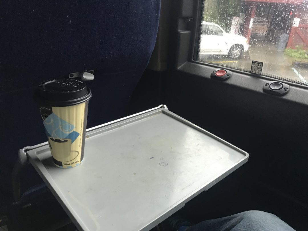 amtrak-thruway-bus-tray-table - Points with a Crew
