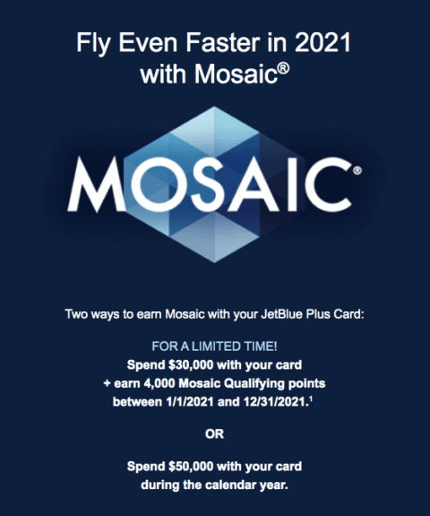 Have JetBlue Card, Will Spend for Mosaic Status! - Points with a Crew