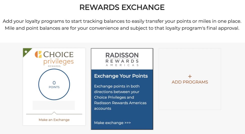 Convert Radisson Rewards points to Choice Privileges (now live ...