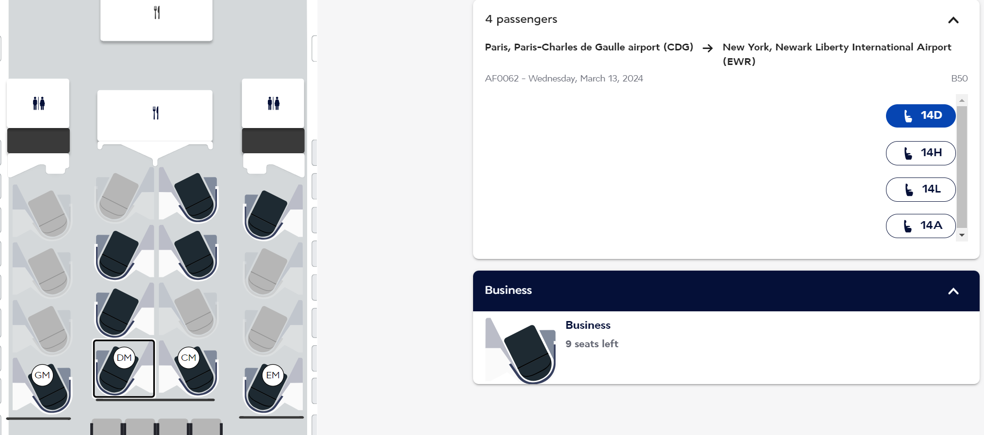 air-france-airbus-a350-cdg-ewr-review-seating-chart - Points with a Crew