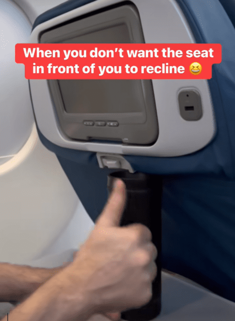 When you don't want the seat in front of you to recline... - Points ...